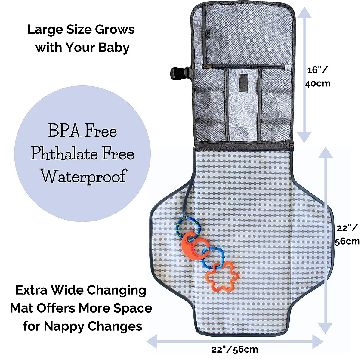 Suessie Portable Diaper Changing Pad and Organizer