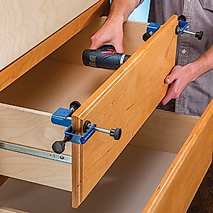 Rockler Cabinet Drawer Installation Clamps – Right, Left-Side Drawer, Cabinet Installation Tools – Steel, Plastic Drawer Front Clamps - Front Drawer Woodworking Clamps for Easy, Fast Installation