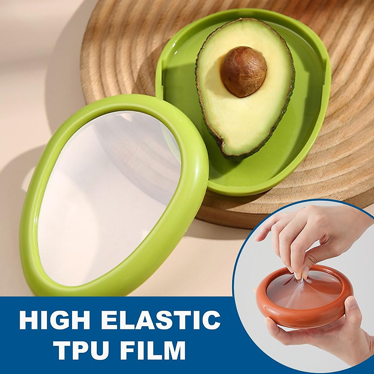 Silicone Fruit Storage Box, 4PC Reusable Storage Containers for Tomatoes, Avocados, Onions, Lemons, and Potatoes, Fruit and Vegetable Storage Box to Keep Fresh