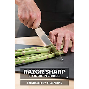 DALSTRONG Vanquish Series-24pc Stainless Steel Knife Set with Block and Kitchen Scissors-Forged High Carbon German Steel-Gift Knife Set w/POM Black Handle-NSF Certified