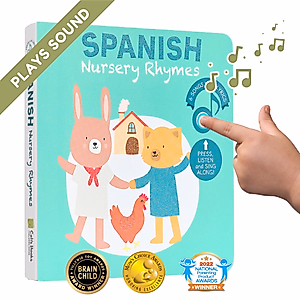 Cali's Books Spanish Nursery Rhymes | Spanish Baby Book with English Translation | Learn Spanish for Kids | Spanish Books for Toddlers 1-3 | 6 Canciones Infantiles en Español