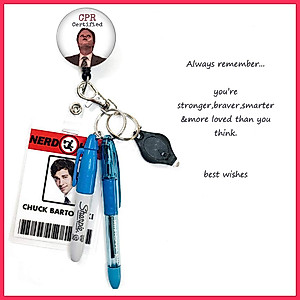 Nurse Badge Reels Retractable with Alligator Clip Name ID Card Badge Holder Reel - The Office