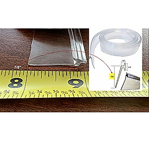 Gordon Glass® Clear Vinyl Framed Shower Door Drip Sweep Wipe Seal Angled 36" Long, Made in USA