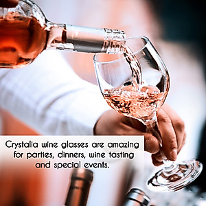 Stemmed Red Wine Glasses Set of 4, All Purpose 12 ¼ Oz Lead-Free Long Stem Wine Glasses, Crystal Clear, Dishwasher Safe, Restaurant Quality