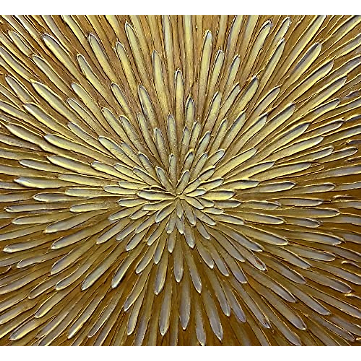 ART8YUQI Paintings - Thick Heavy Texture Wall Art Abstract Golden Flowers Picture Modern Artwork Oil Painting 3D Gradient Bright Pictures Ready to Hang for Living Room Decor 24x36 Inch