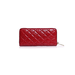 Michael Kors Susannah Zip Continental Dark RED Wallet