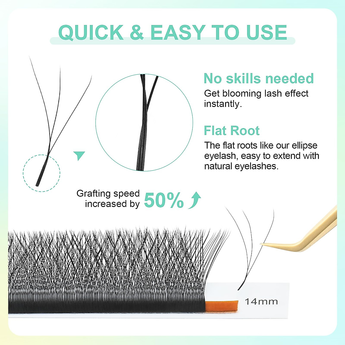 NAGARAKU W Eyelash Extension 3D Volume Premade Fan 0.07mm C curl 8-12mm mix Faux Mink Matte Black Cluster Easy Fanning yy Eye Lashes