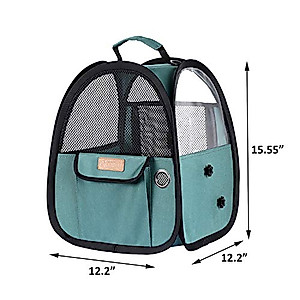 Akinerri Birds Travel Carrier, Small Bird Travel Bag, Transparent Breathable Travel Cage Bird Parrot Carrier, Include Perch and Bottom Tray