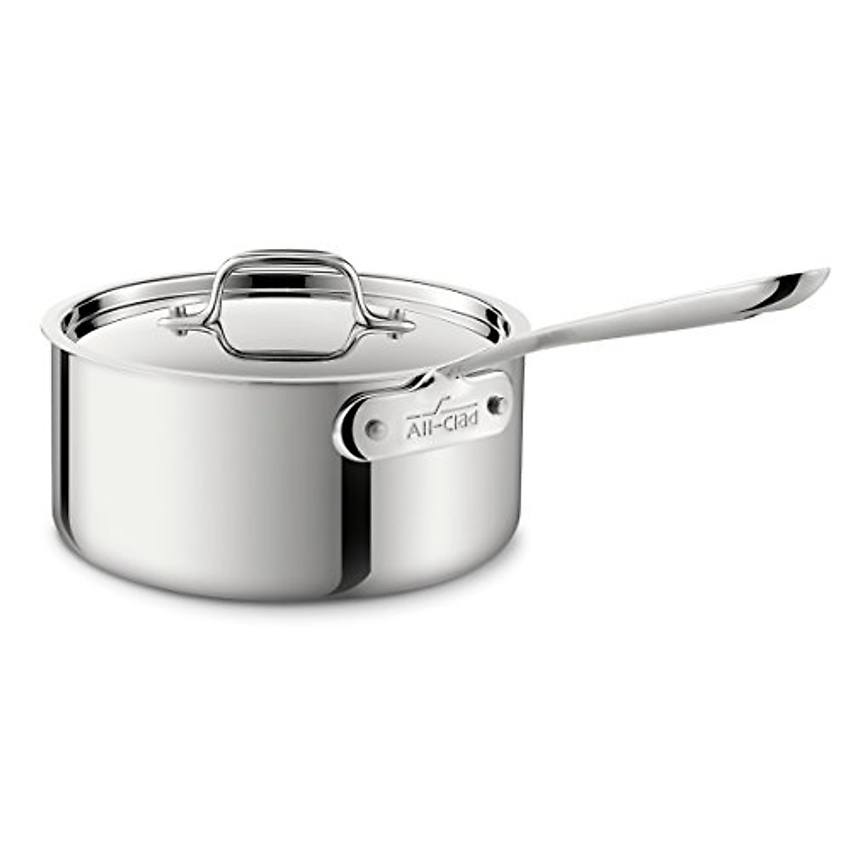 All-Clad Stainless Steel 12-inch Frying Pan, Silver & All-Clad Stainless Steel Sauce Pan, 3qt. Silver