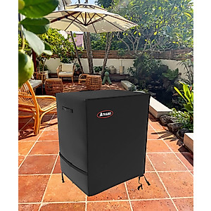 ATYARD 30-inch Outdoor Cover for Keter Unity (Small) Portable Table - UV Resistant, Breathable, All Weather (30" L x 24" W x 32" H) Black