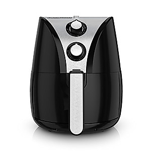 BLACK+DECKER Purify 2-Liter Air Fryer, Black/Stainless Steel, HF110SBD