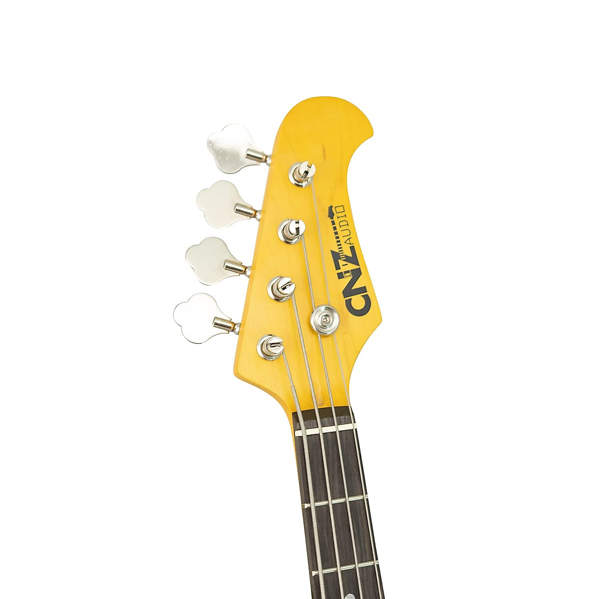 CNZ Audio JB Mini Electric Bass Guitar - Sunburst Body, Maple Neck, Rosewood Fingerboard & 3-Ply Tortoise Pickguard, 28.6" Short Scale Premium Pickups, Vintage Steel Bridge & Tuners - Pure Awesomeness