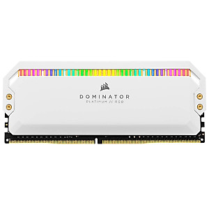 CORSAIR Dominator Platinum RGB 32GB (2x16GB) DDR4 3200 (PC4-25600) C16 1.35V Desktop Memory - White