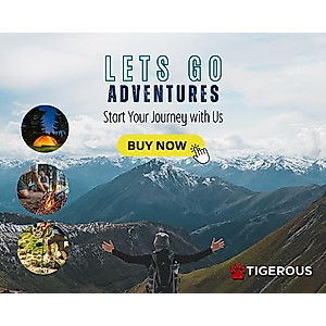 TIGEROUS 13'' Hunting Bowie Knife, Full Tang Fixed Blade, Wood Handle Damascus Steel Knife with Scout Horizontal Carry Leather Sheath for Camping, Hiking, Survival (Blue Pakka Wood)