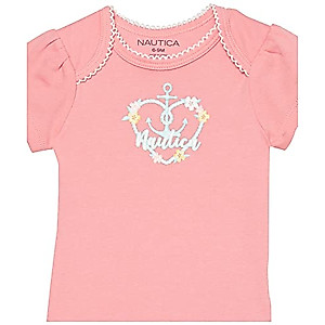 Nautica Sets (KHQ) Baby Girls 3 Pieces Pant Set, White/Conch Shell, 12M US