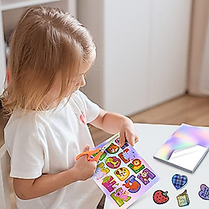 QiXin 22 Sheets Holographic Sticker Paper 8.5 x11 inch for Inkjet Printer & Laser Printer US letter size Holographic Printable Vinyl Rainbow Sticker Printer Paper Adhesive Waterproof Vinyl