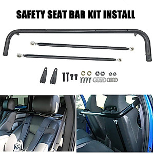 49" Universal Iron Racing Safety Seat Belt Chassis Roll Harness Bar Rod Black Compatible with Ford Honda Mitsubishi and more, Works with All 4-Point, 5-Point and 6-Point Seat Belts