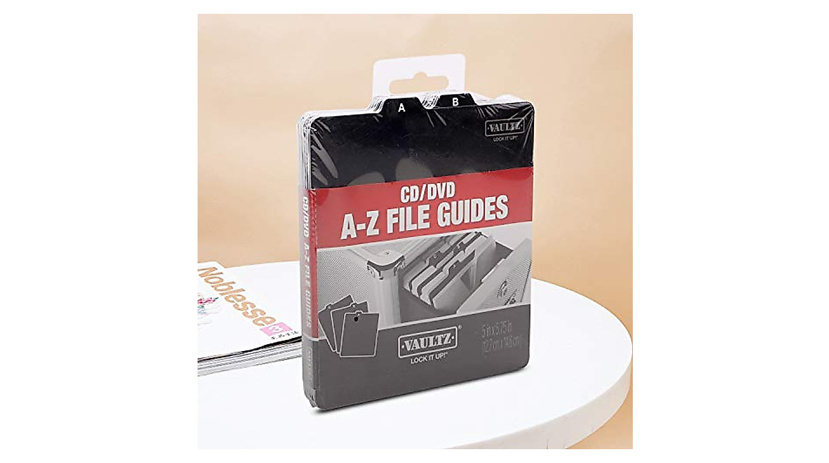 Vaultz A-Z CD & DVD Storage File Guides – Organize Easily