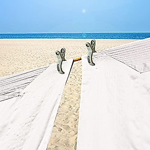 oAutoSjy 5pcs Plastic Clothes Pins, Clothespins Heavy Duty Beach Towel Clips Laundry Clothes Clips, Indoor Outdoor Household Windproof Clamps for Quilt Blanket Curtain, No Trace Fixed Large Clip Green