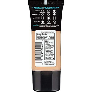 L'Oreal Paris Makeup Infallible Up to 24HR Pro-Glow Foundation, 205 Natural Beige, 1 fl; oz. (Pack of 4)