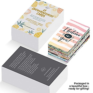 Dessie Motivational Cards - 63 Unique Inspirational Cards. Business Card Sized Encouragement Cards for Employees, Thinking of You Gifts, Appreciation Cards, Kindness Cards, Lunch Box Notes