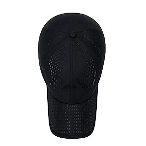 XibeiTrade Plain Breathable Quick Drying Baseball Cap Mesh Sun Hat for Baseball Golf Fishing Outdoor Hats (Dark Blue)