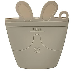 BraveJusticeKidsCo. | Snack Baggie™ Silicone Reusable Food Storage Container for Toddlers (Fog)