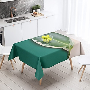 Waterproof Table Tablecloth Tropical Plant Flower Leaves Nordic Style Rectangular Dining Tables Cover Kitchen Decor A2 140x210cm