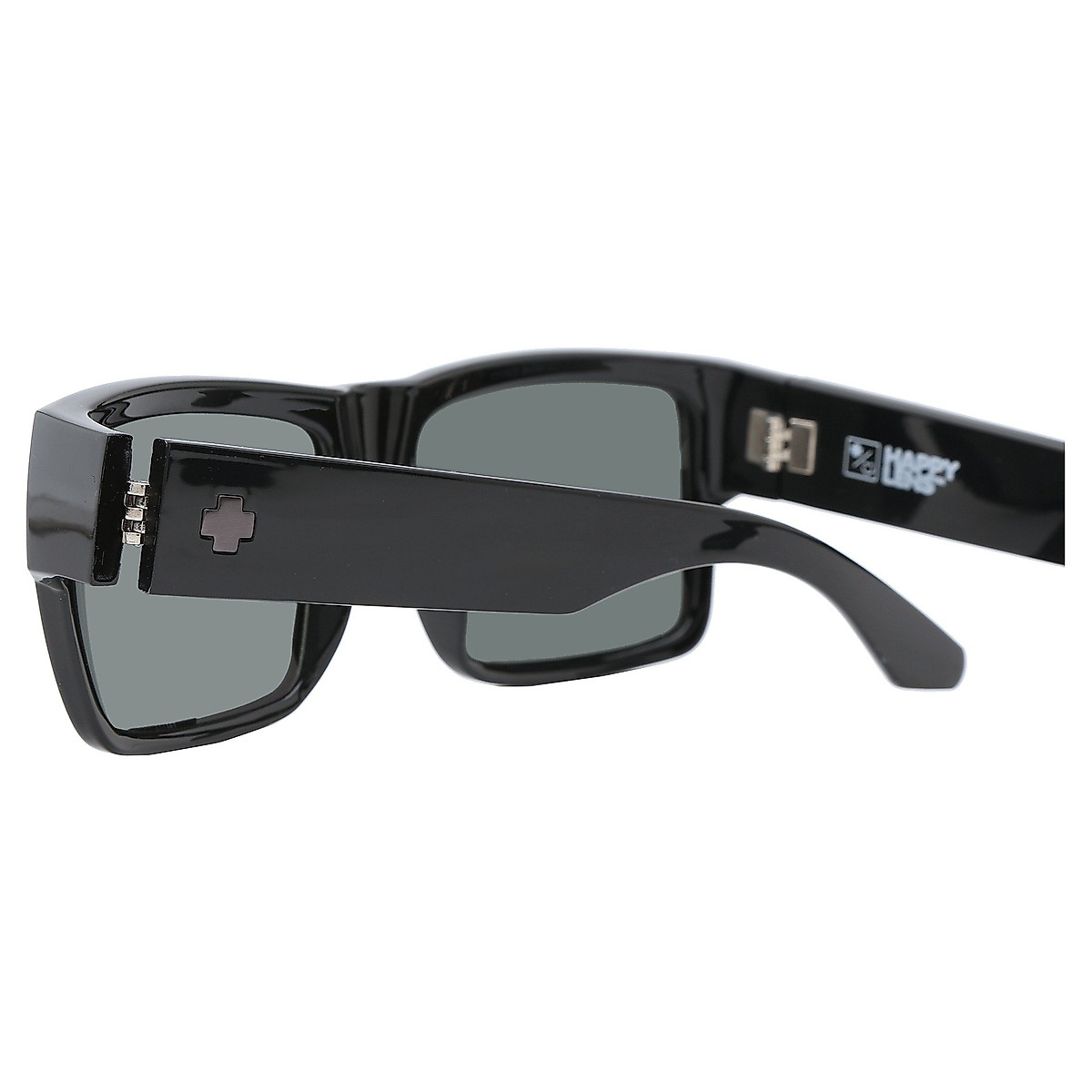 Spy Optic Cyrus Sunglasses Gloss Black with Happy Grey Green Lens Sticker