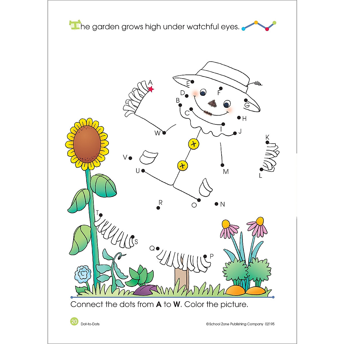 School Zone - Dot-to-Dots Alphabet Workbook - 32 Pages, Ages 4 to 6, Preschool, Kindergarten, Connect the Dots, Letter Puzzles, ABCs, and More (School Zone Activity Zone® Workbook Series)