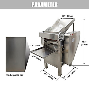 HayWHNKN Commercial Dough Sheeter Pasta Dough Roller Sheeter Machine 11.8inch for Croissant Pastry Puff Pastry Pizza Noodle Bakery Pasta Roller Press Machine 2.2kw 110v 150kg/h