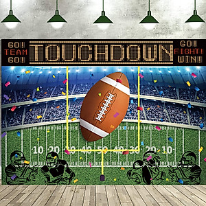 BINQOO 7x5ft Football Backdrop Photography Rugby Sports Party Background American Football Field Photo Banner Boy Kids Party Football Decoration Supplies