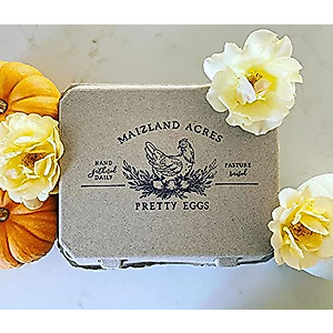 Vintage Blank Egg Cartons- Classic 3x4 Style Holds 12 Large Eggs, Sturdy Design Made from Recycled Cardboard (25)