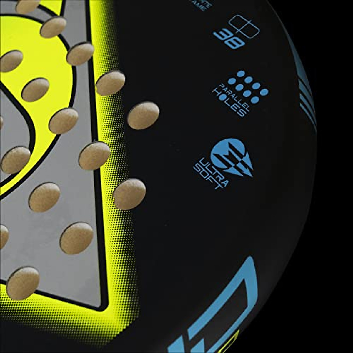 Dunlop Sports Rapid Control 3.0 Padel Racket, Black/Blue/Yellow