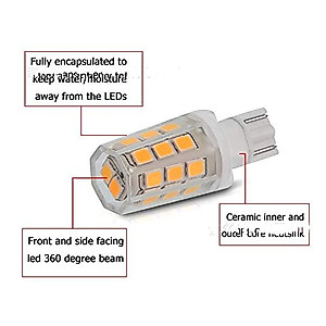 (8-Pack) 2.5W LED Replacement Landscape Pathway Light Bulb 12V AC/DC Wedge Base T5 T10 for Malibu Paradise Moonrays and More,Warm White 3000K,Whie 5000K (Warm White 3000K)