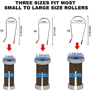 Curler Clips for Hot Rollers and Curlers (¾", 1", 1¼") - Replacement Fit for Curler Clips
