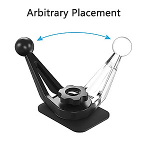 VizGiz 2 Pack 17mm Ball Sticky Mount Holder for Garmin Nuvi GPS Car Phone Wireless Charger Adhesive Dashboard Tape Sticker 17.4mm Swivel Joint Replacement Magnetic Stand Cradles Clip MI Dash Cam