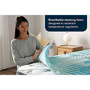 Serta Comfort Zone 1.5-in Memory Foam Mattress Topper, Twin XL