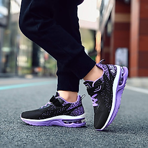 Autper Kids Air Tennis Running Shoes Memory Foam Athletic Lightweight Sports Walking Sneakers for Boys Girls (Little Kid Purple US 2.5)