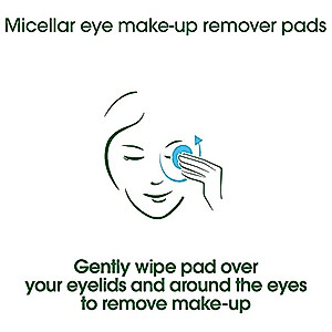 Simple Water Boost Micellar Make-Up Remover, Eye Pads, 30 Count (Pack of 6)