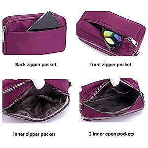 Mudono Wrist Bag for Women Waterproof Crossbody Purse Lightweight Shoulder Bag Small Pocketbooks Phone Handbag