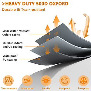 STARTWO Patio Furniture Covers, Outdoor Furniture Cover Waterproof, Windproof Tear Resistant Outdoor Sectional Couch Cover, Patio Cover for 7-12 Seats Dining Table Chair Set, Black, 98x78x32inches