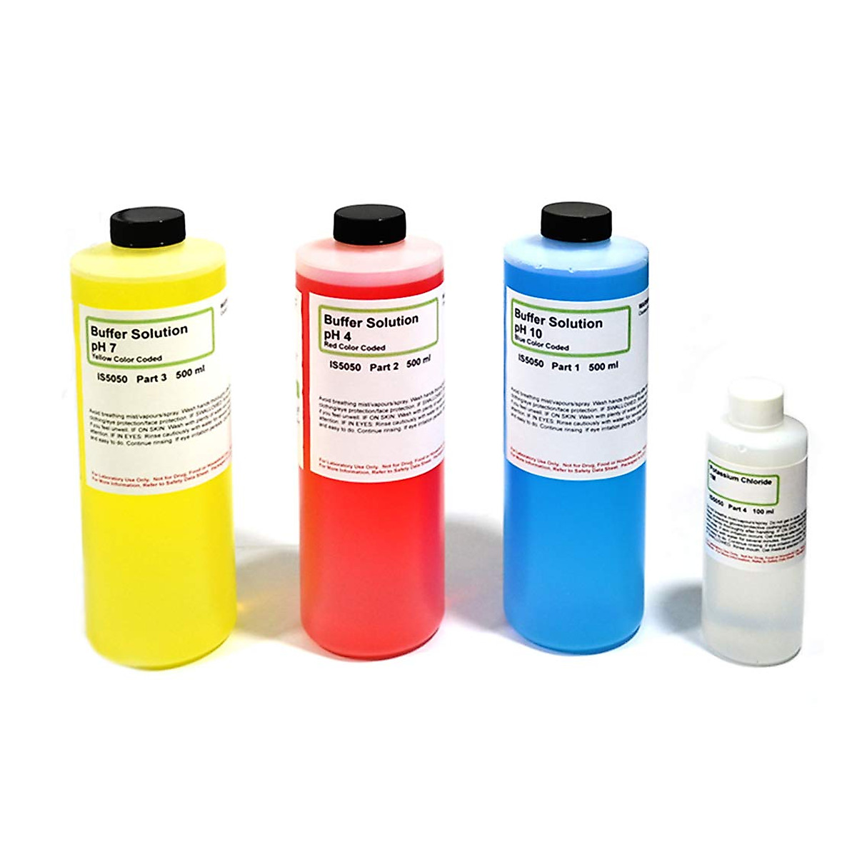 ALDON Innovating Science pH Calibration Solution 4.00, 7.00, 10.00 & pH Electrode Storage Solution, 500ml - 16.9oz (Pack of 4) - Premium pH Buffer Solution Kit