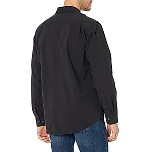 Amazon Essentials Men's Regular-Fit Long-Sleeve Casual Poplin Shirt, Black, XX-Large
