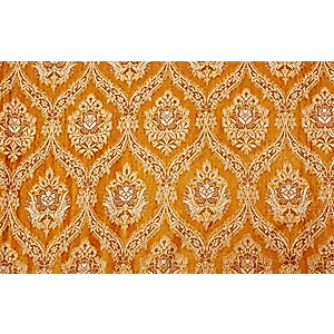 Peegli Vintage 100% Pure Silk Saree Yellow Woven Dress Making Fabric DIY Craft Sari