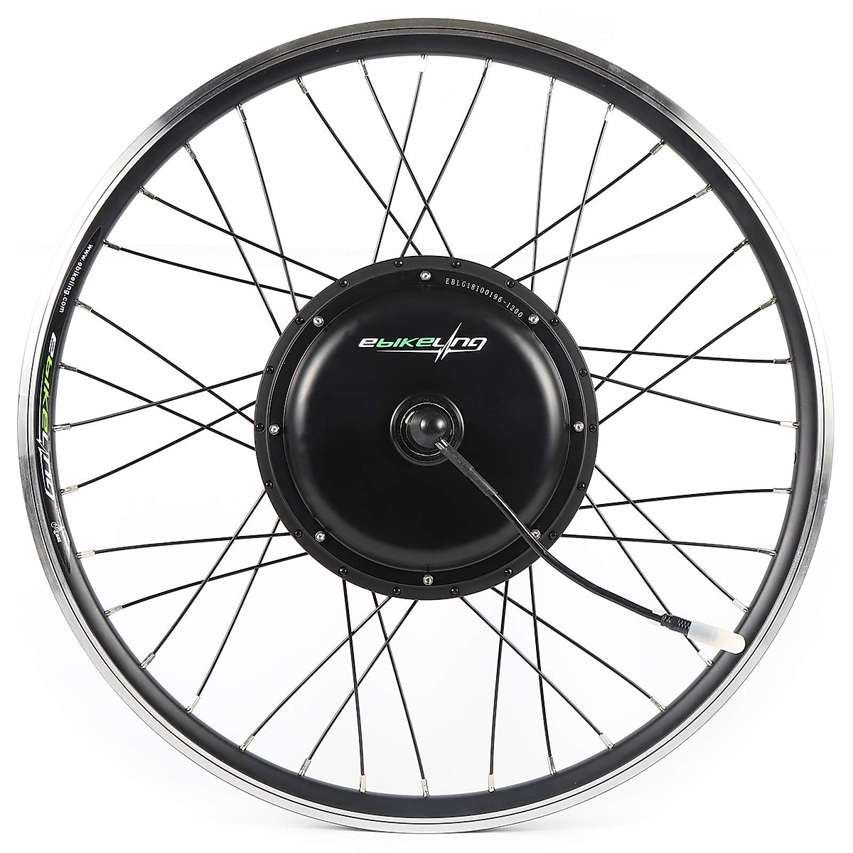 EBIKELING Waterproof Ebike Conversion Kit for Electric Bike 26" Front/Rear Wheel Electric Bicycle Hub Motor Kit, 1200W, Front/LCD/Thumb