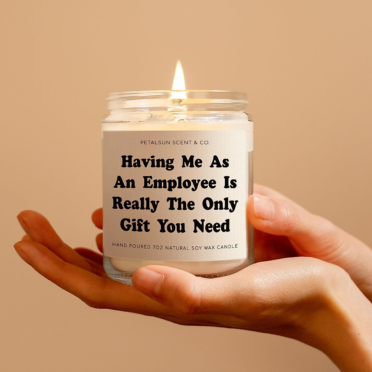 Petalsun Boss Gifts for Women, Men - Handmade Candle Gifts for Boss, Cool Gifts for Bosses, Boss Lady Gifts for Women, Boss Birthday Gifts, Boss Christmas Gifts, 7 oz Soy Wax Candle (Lavender)