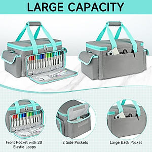 LEFOR·Z Carrying Case Compatible with Cricut Joy Xtra,Protable Travel Storage Bag with Removable Dividers Fits for Cricut Joy Xtra Accessories and Supplies