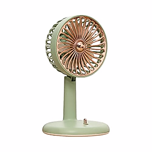 MagiDeal Desk Fan Table Fans Vintage Quiet Strong Mini USB Dual Adjustable Desktop Air Circulate Fan Personal Fan for Office Desktop Table Indoor Men, Green