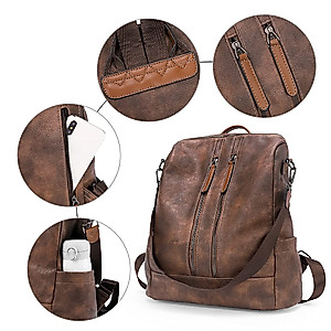 CLUCI Leather Backpack Purse for Women Fashion Crossbody Bags Purses for Women, Leather Messenger Tassel Bag